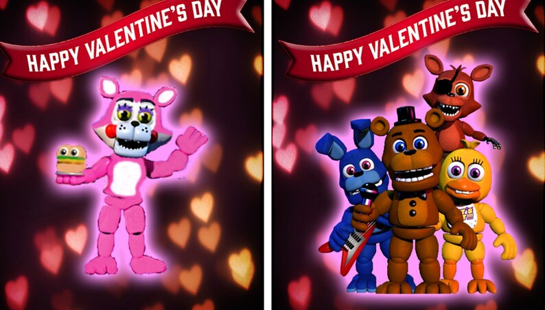 Five Nights at Freddy's, Valentines Day Cards - Etsy