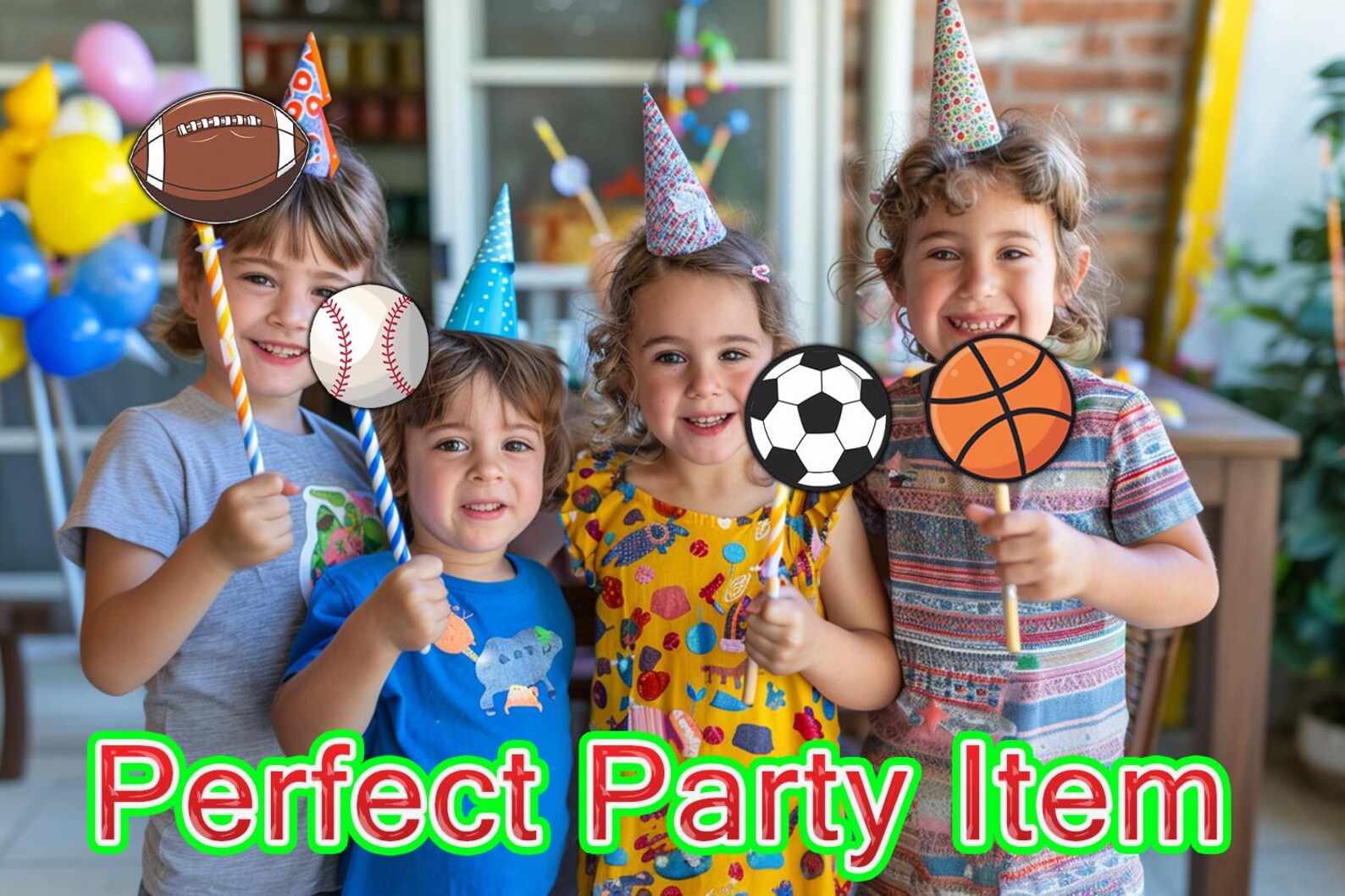 Sports Photo Booth Props, Kids Birthday Party Decorations, Printable ...