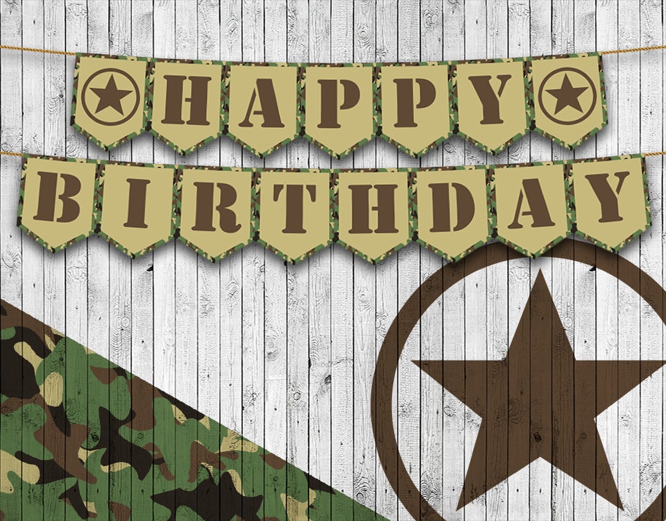 Army Welcome Home Deployment Soldier Banner Happy Birthday | Etsy