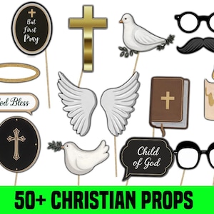 Christian Religious Photo Booth Props, Kids Birthday Party Decorations ...