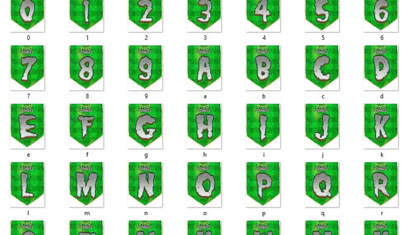 Plants VS Zombies, Full Alphabet Garland, Happy Birthday Banner, Custom ...