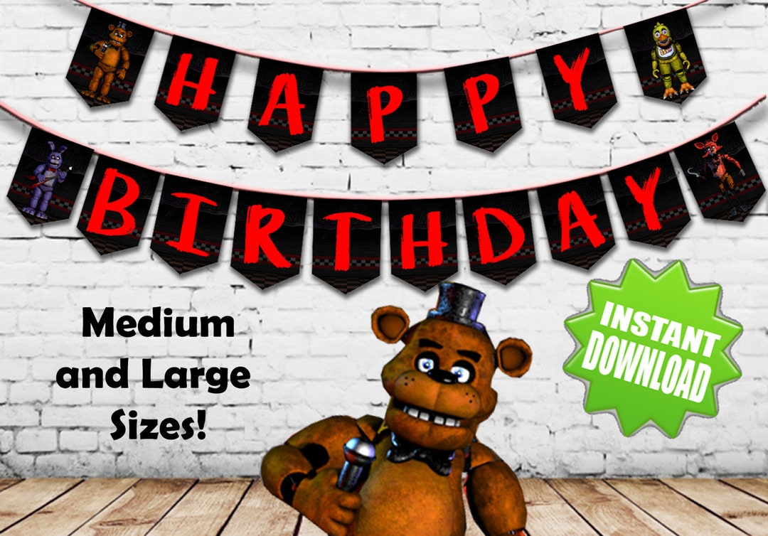 Five Nights at Freddy's FNAF Printable Water Bottle Labels Instant ...