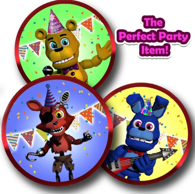 Five Nights at Freddy's FNAF Birthday Cupcake Toppers - Etsy