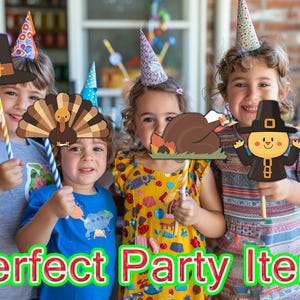 Thanksgiving Photo Booth Props: Turkey Day Party Decorations (digital ...