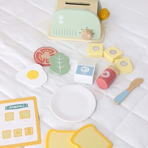 Wooden Toaster Toy Set Mini Chef Cooking Set Pretend Cooking Toy ...