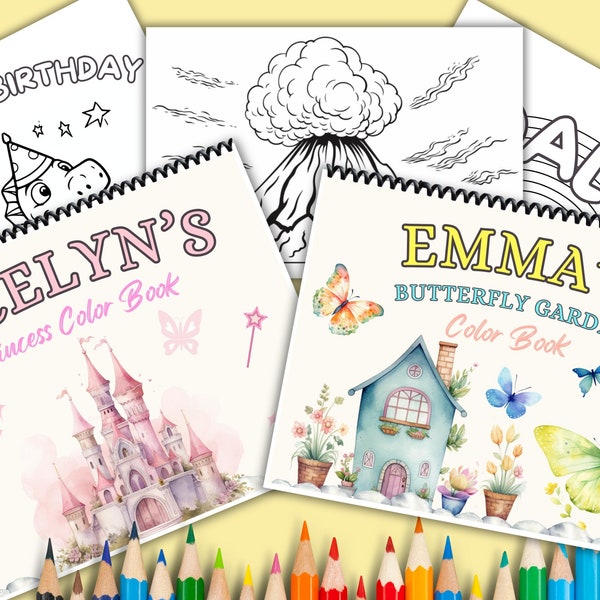 Personalized Princess Coloring Book - Etsy