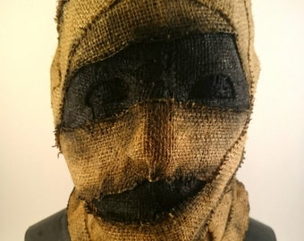 Handmade Halloween Burlap Scarecrow Mask - Etsy