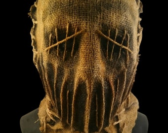 Handmade Halloween Burlap Scarecrow Mask - Etsy