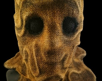 Handmade Halloween Burlap Scarecrow Mask - Etsy