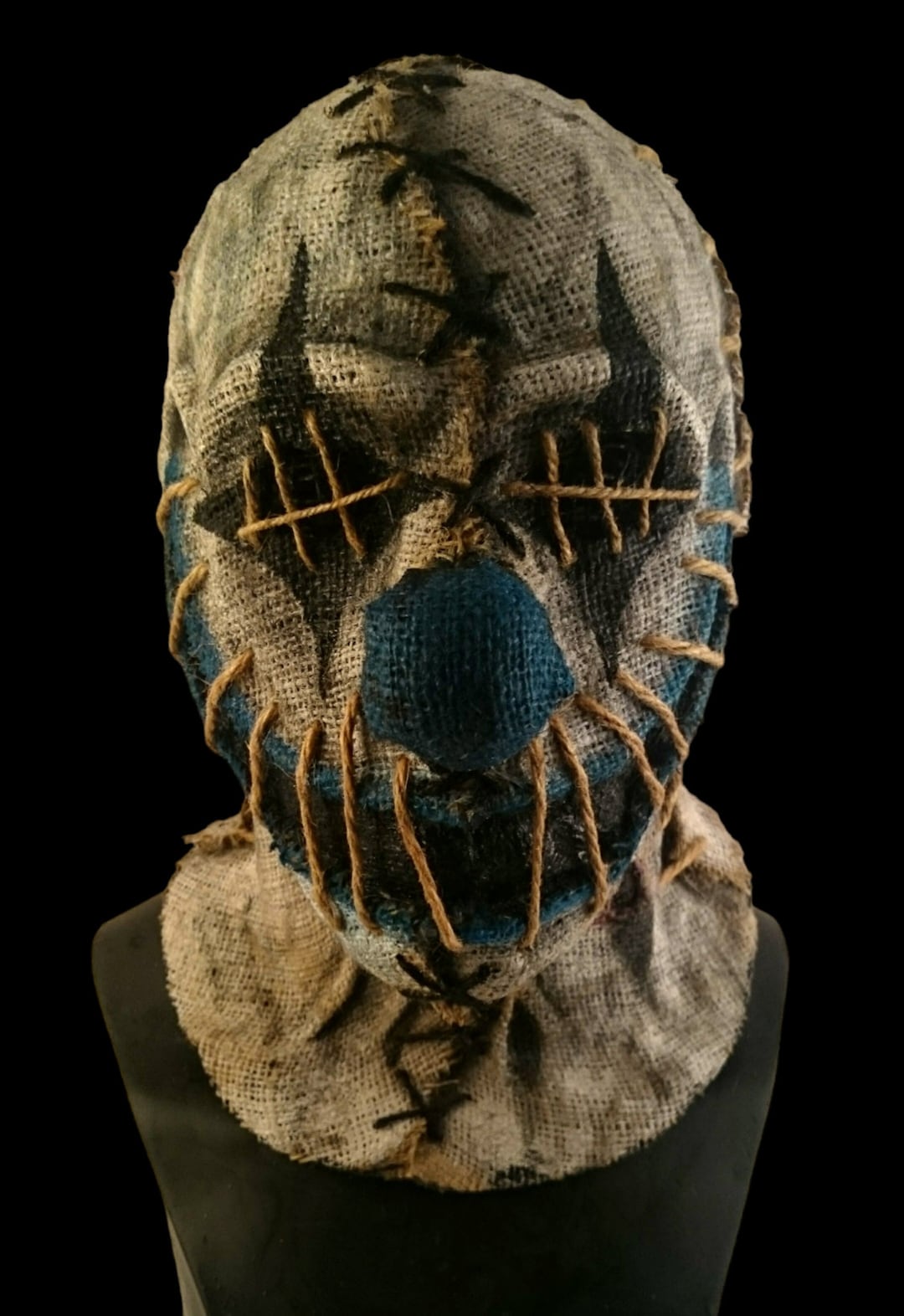 Handmade Halloween Burlap Scarecrow Mask - Etsy