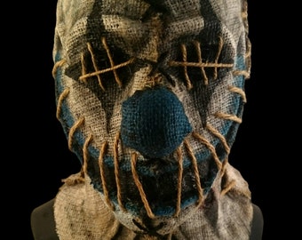 Handmade Halloween Burlap Scarecrow Mask - Etsy