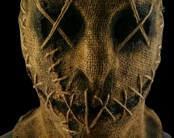 Handmade Halloween Burlap Scarecrow Mask - Etsy