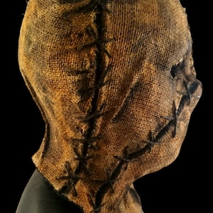 Handmade Halloween Burlap Scarecrow Mask - Etsy