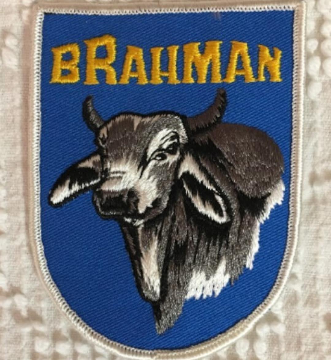 BRAHMAN COW Stitched Patch Vintage Retro Excellent BRAHMAN Collectible ...