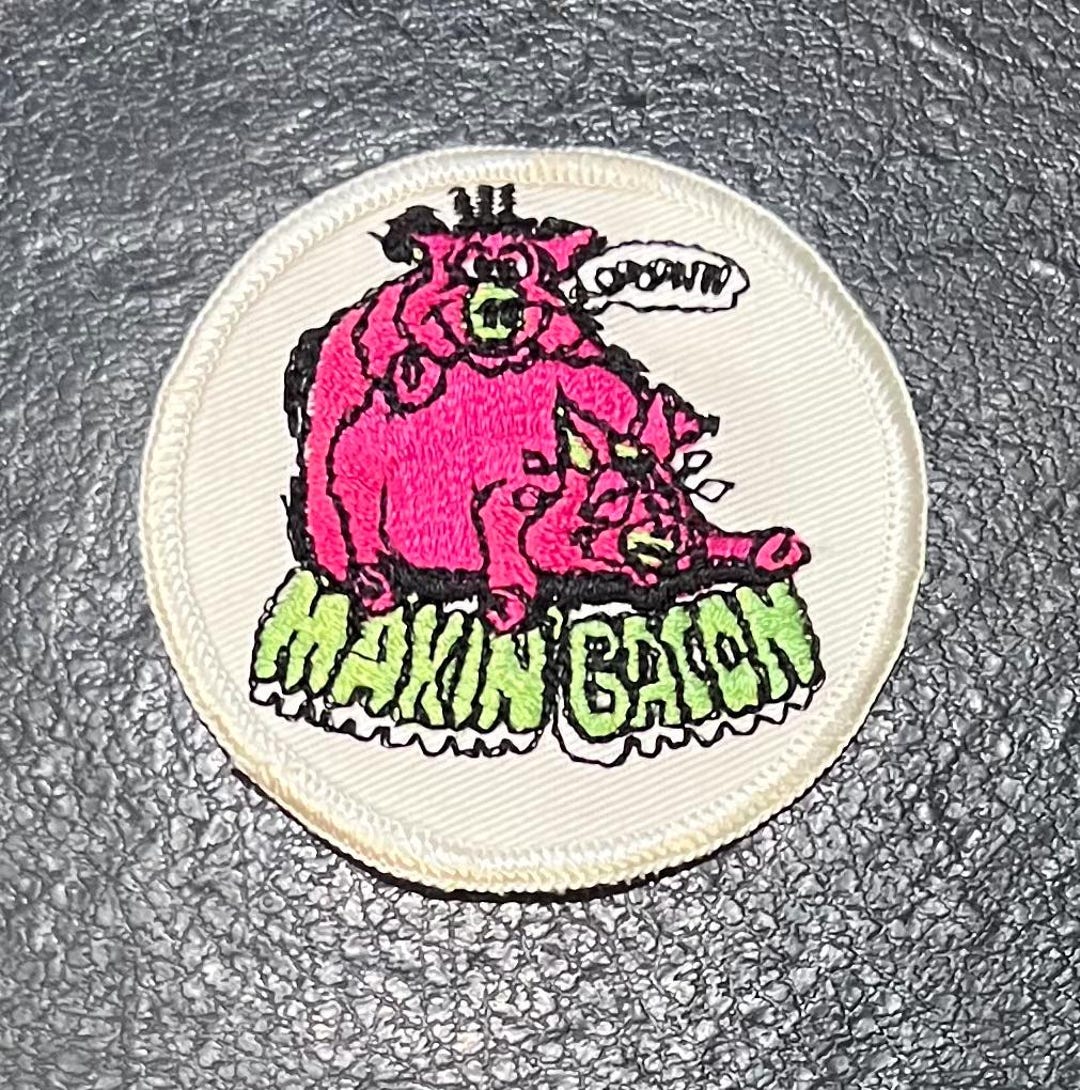 Vintage Makin Bacon Pig Swine Patch Rare Retro L@@K Comical Suggestive ...
