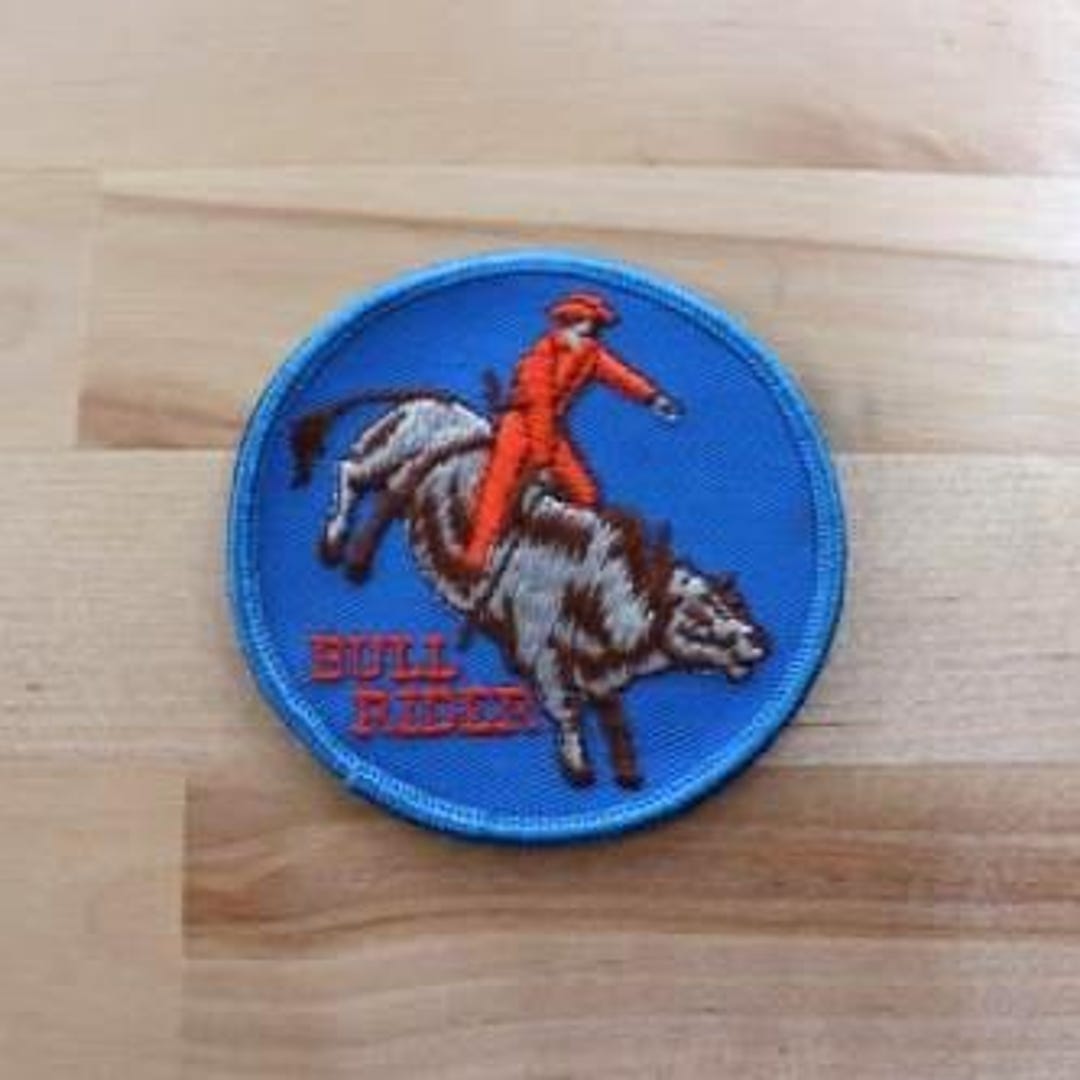 Vintage BULL RIDER RODEO Patch Rare Retro - Etsy