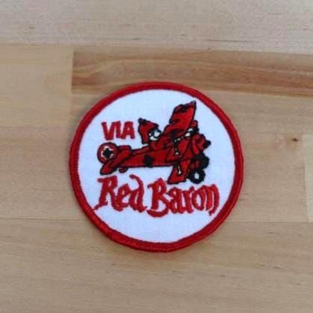 VIA RED BARON Vintage Fighter Plane Patch Rare Retro - Etsy