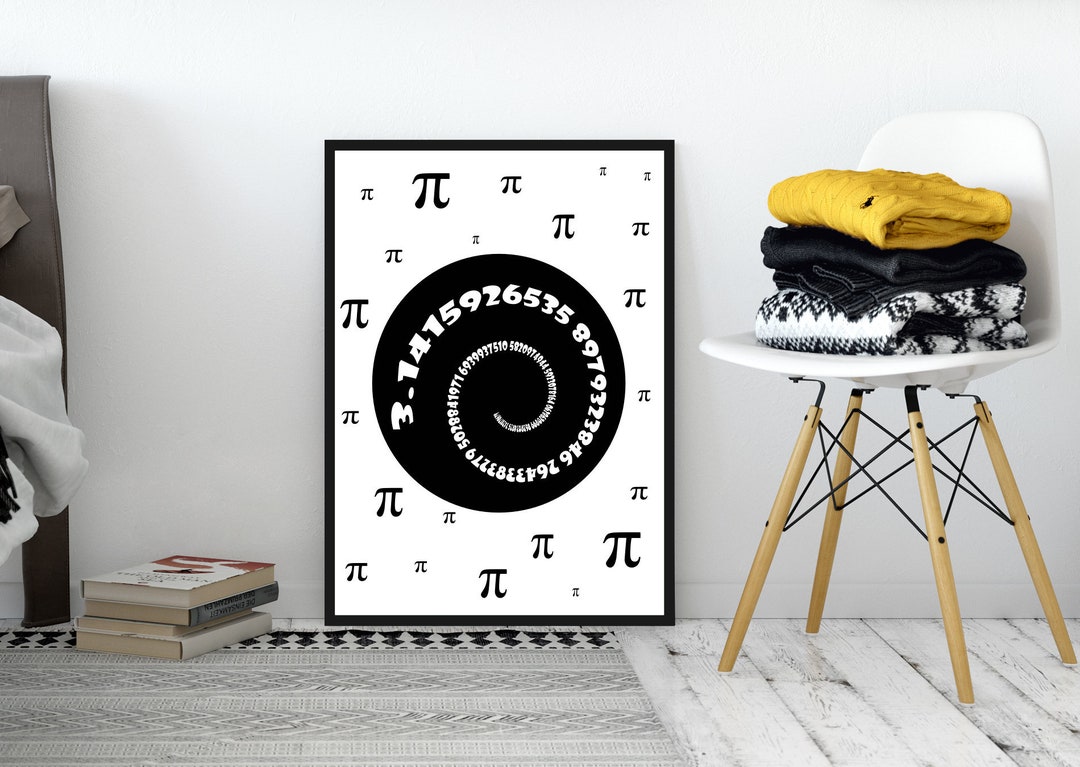 Pi Print, Pi Simbol, Irrational Number Print, Kids Room Print ...