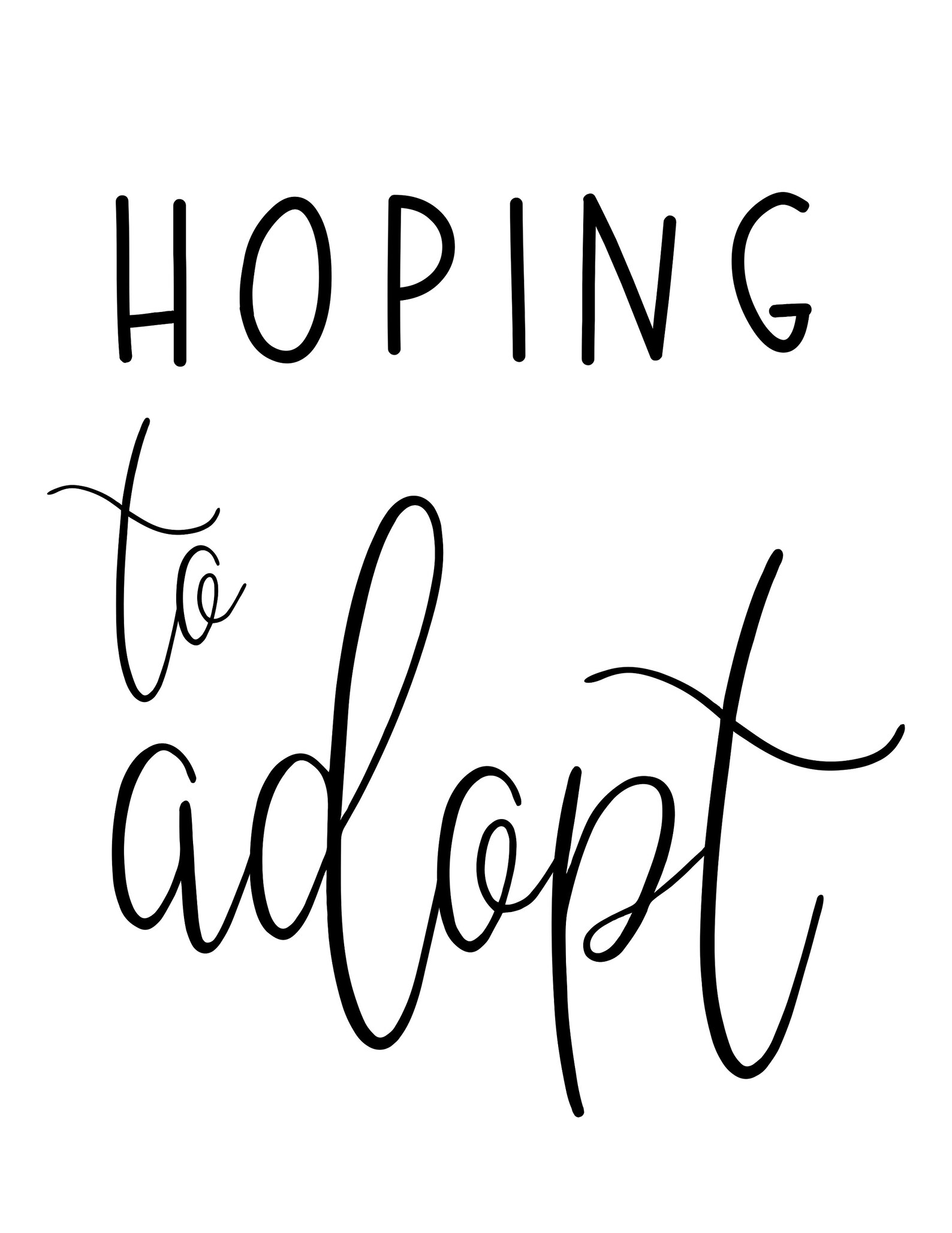 Hoping to Adopt Sign Adoption in Process Foster to Adopt - Etsy
