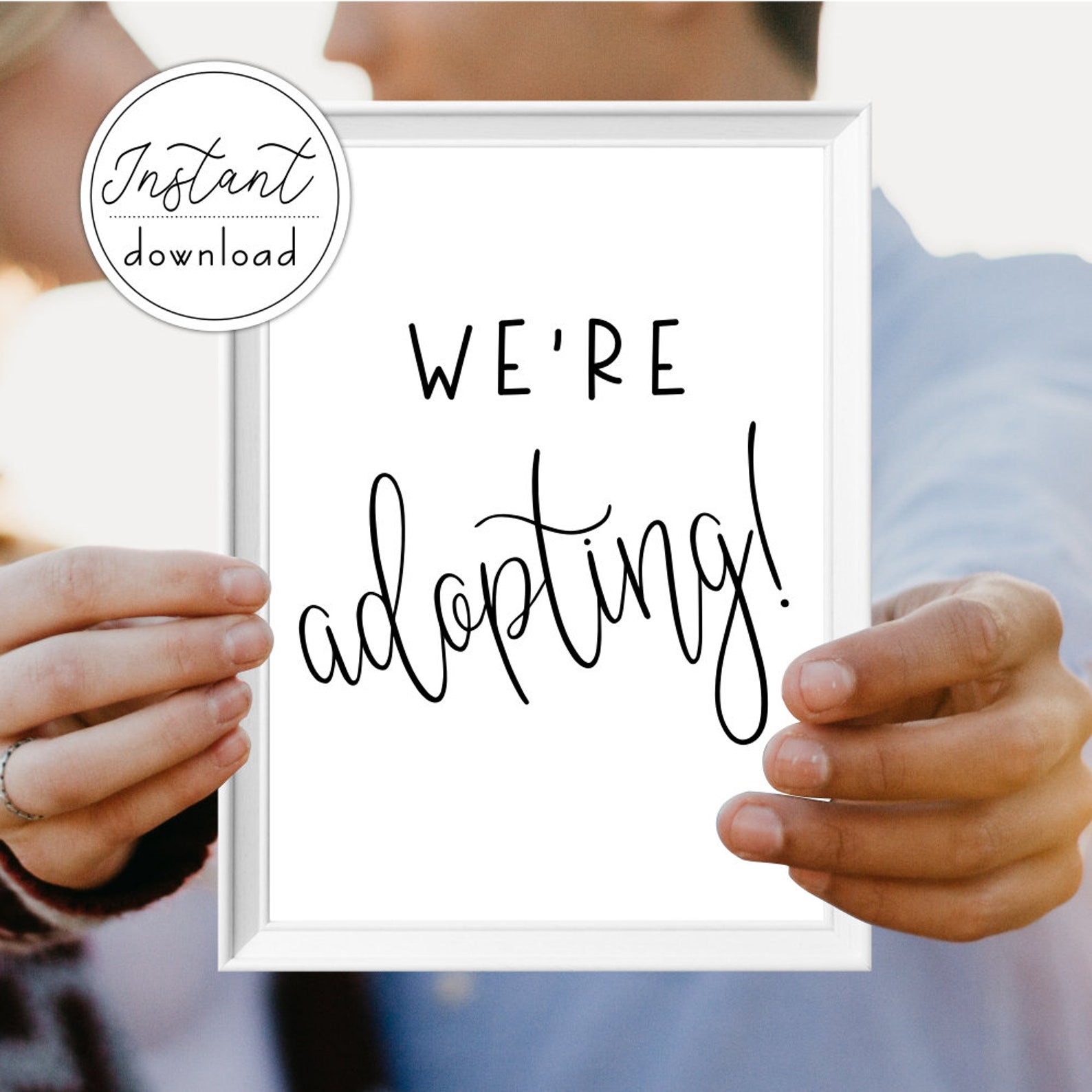 We're Adopting Adoption Announcement Adoption Sign Baby - Etsy