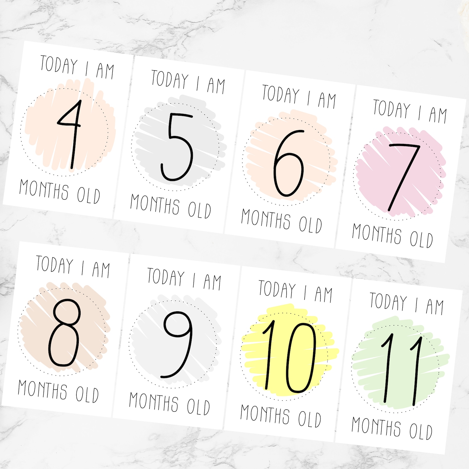 Baby Milestone Cards Milestone Printable Milestone | Etsy