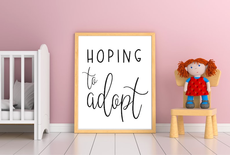 Hoping to Adopt Sign Adoption in Process Foster to Adopt - Etsy