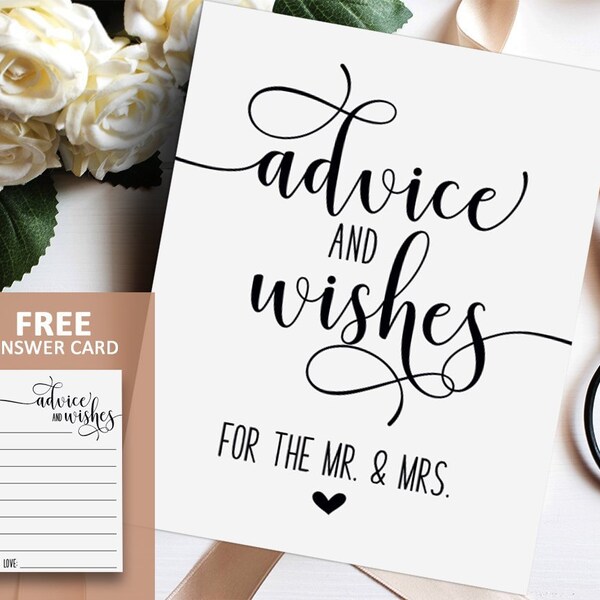 Wedding Wishes for Bride and Groom - Etsy