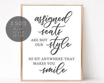 No seating plan sign | Etsy