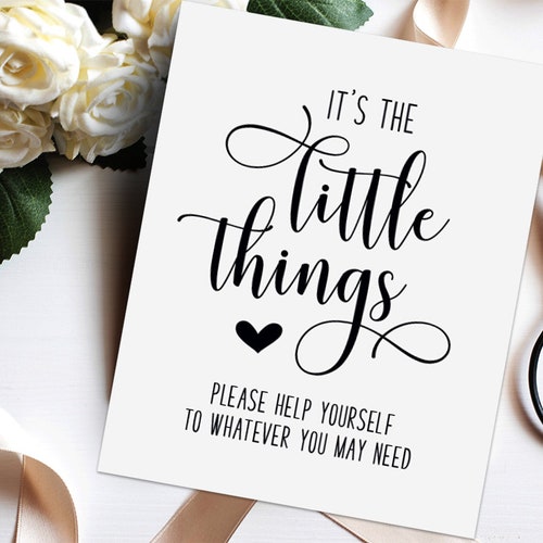 It's the Little Things Please Help Yourself Sign Wedding - Etsy