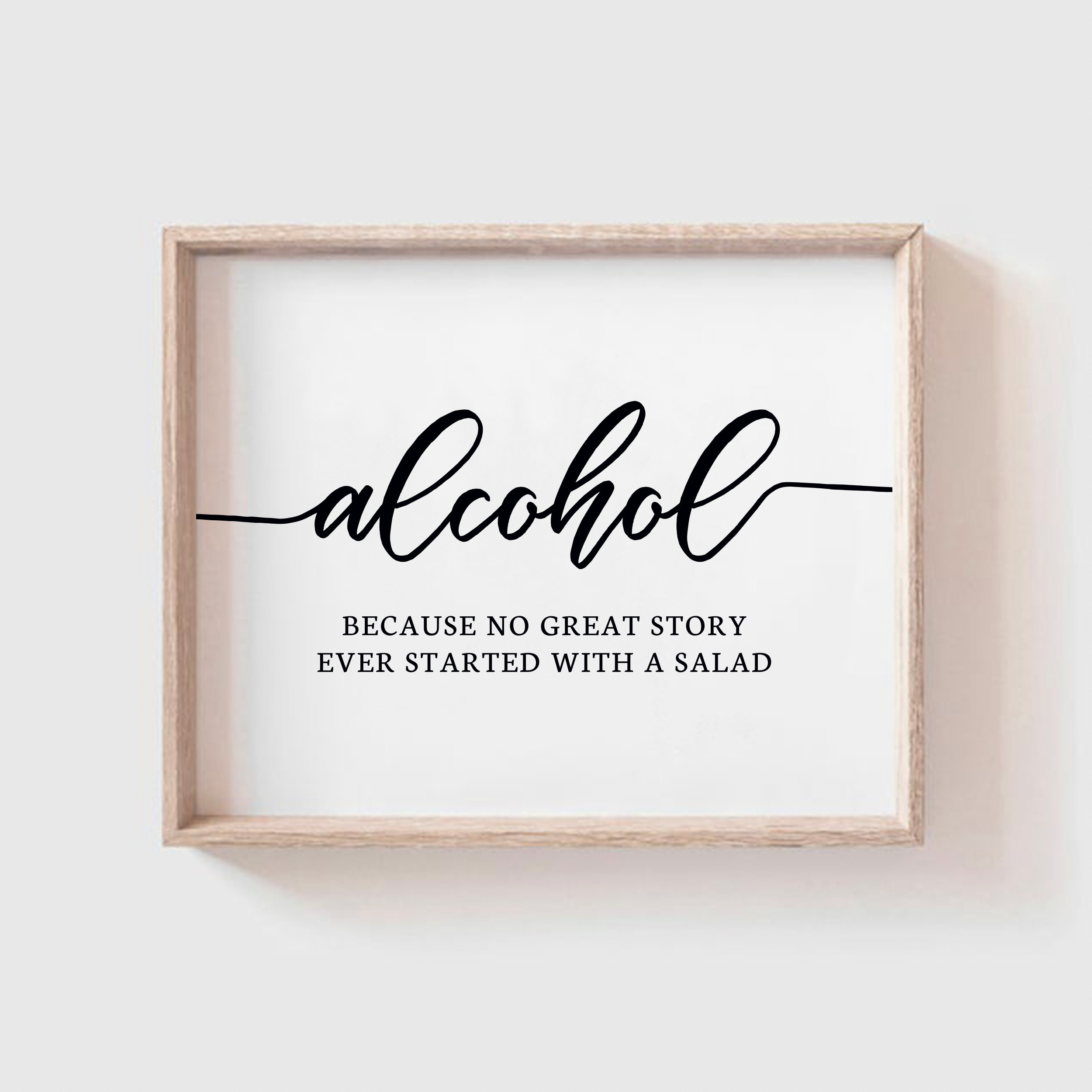 PRINTABLE Alcohol Sign Alcohol Bar Sign Alcohol Table Sign | Etsy