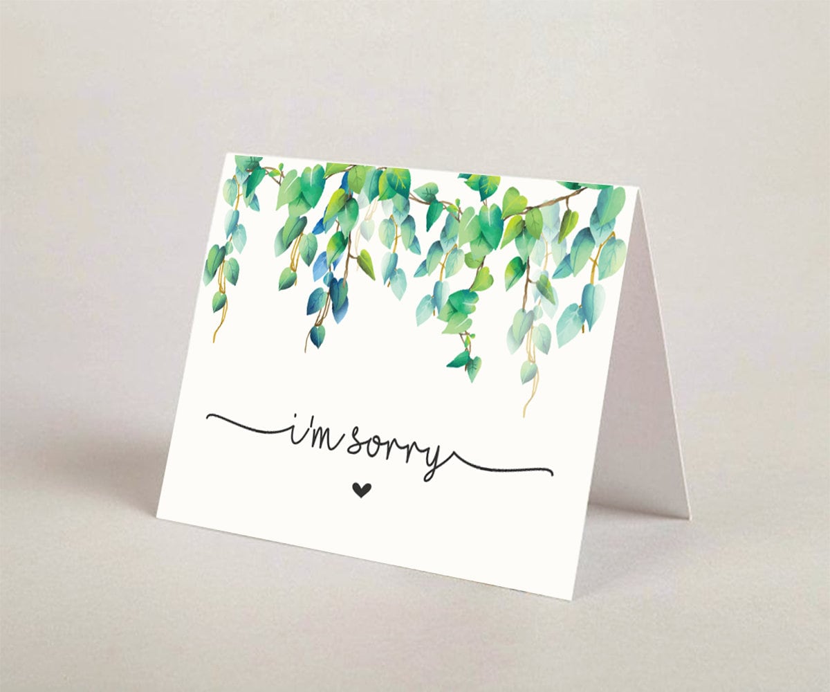 Printable I'm Sorry Greeting Card I'm Sorry Card | Etsy