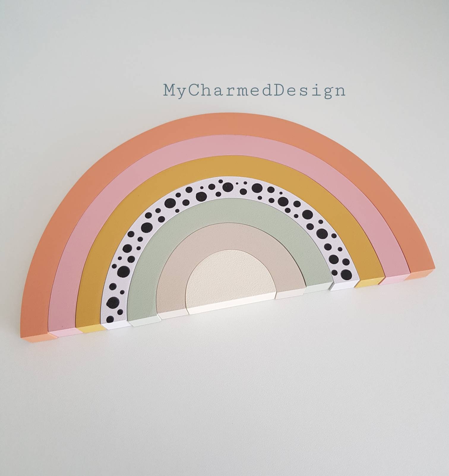 Boho Style Wooden Rainbow Nursery Decor Kids Shelf - Etsy