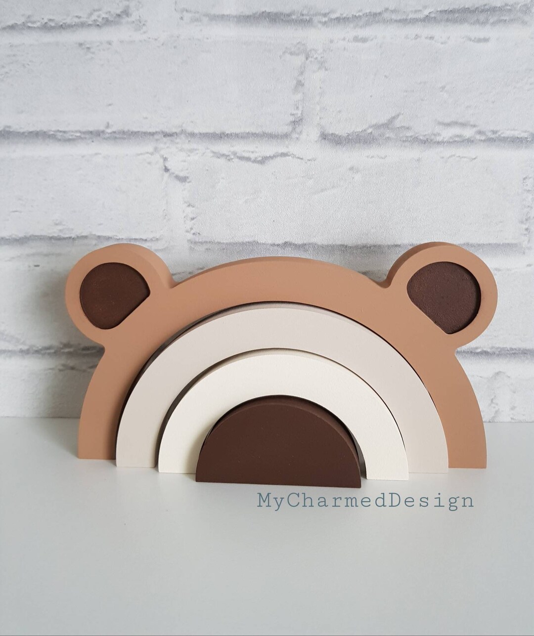 Bear Rainbow Shelfie, Kids Room Decor, Woodland Nursery, Adventure - Etsy