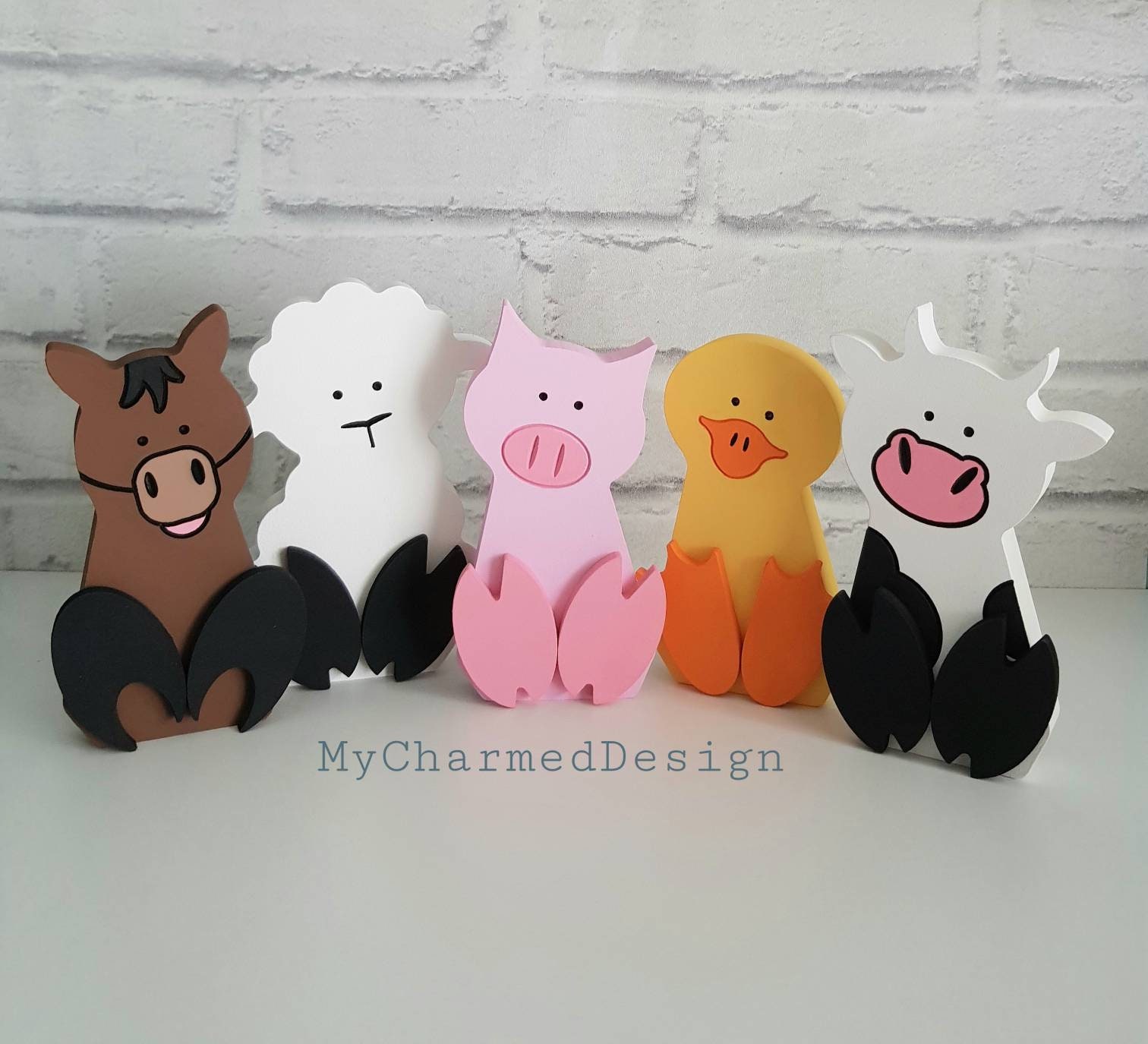 Farmyard 'wonky' Animals, Shelf Decor, Nursery, Kids Room - Etsy