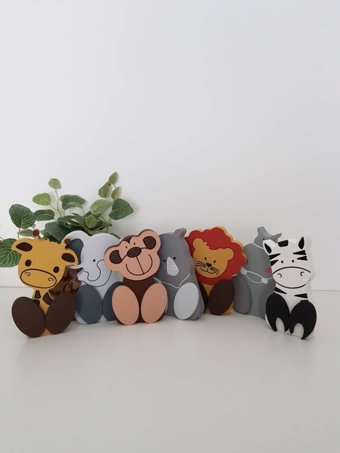 Jungle/safari 'wonky' Animals, Shelf Decor, Nursery, Kids Room - Etsy