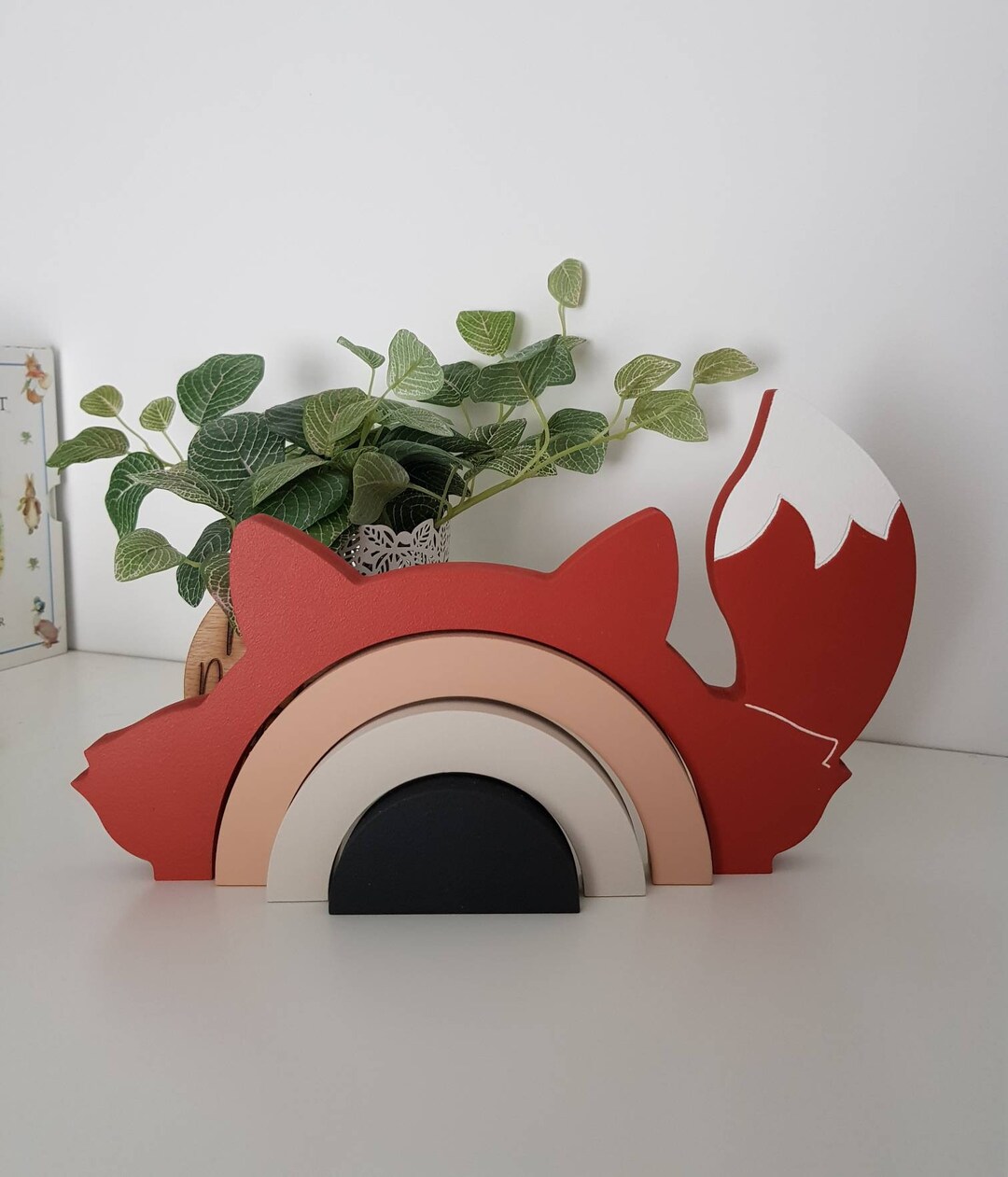 Fox Rainbow Shelfie, Kids Room Decor, Woodland Nursery, Adventure - Etsy