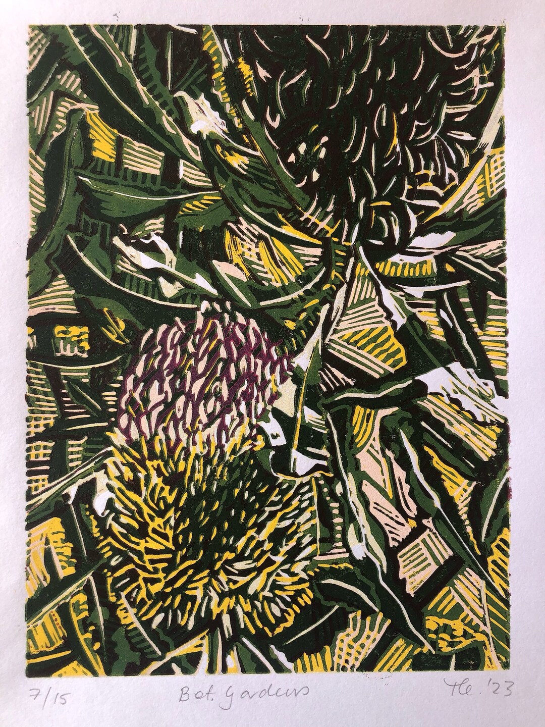 Colour Lino Cut Print - Etsy