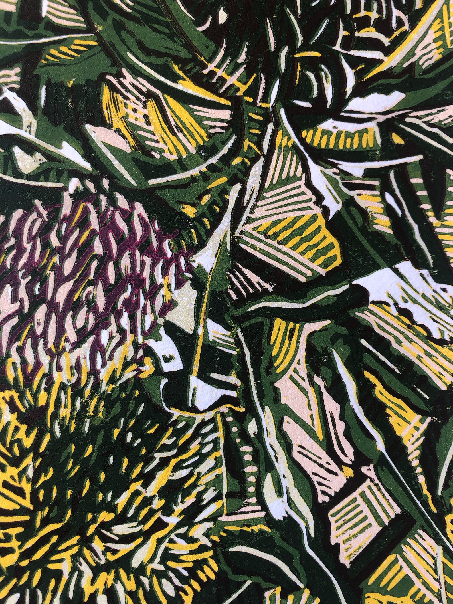 Colour Lino Cut Print - Etsy