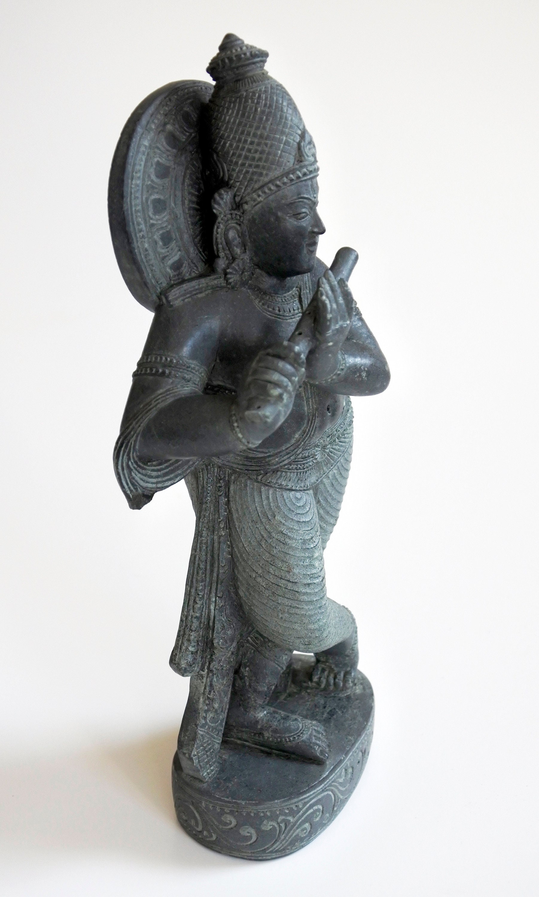 India Hard Stone Statuette Anaya Nayanar Playing the Flute - Etsy UK