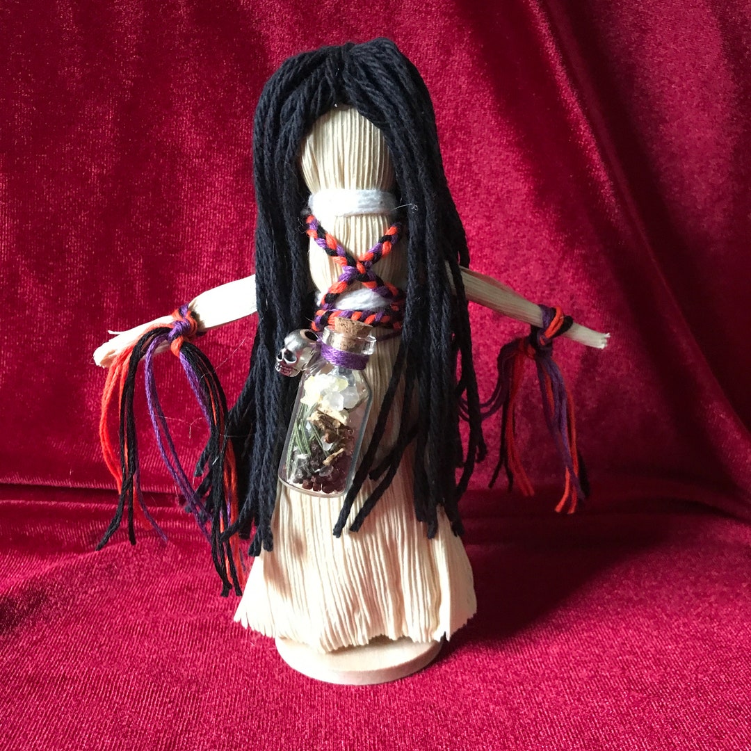 Handcrafted Corn Husk Samhain Goddess Doll With Blessing Spell Bottle ...