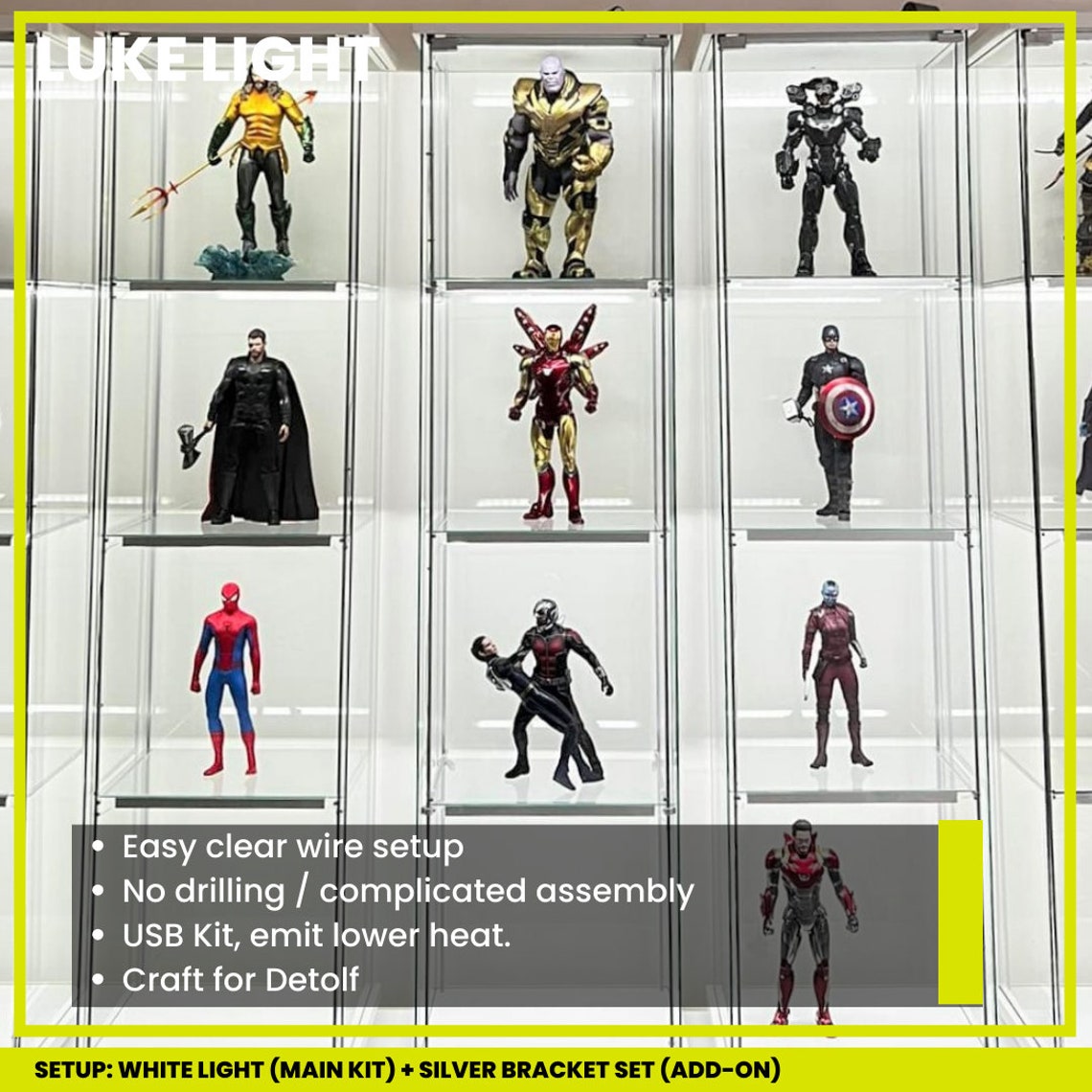 Detolf USB LED Light With Diffuser Bracket by Luke Light - Bright White ...