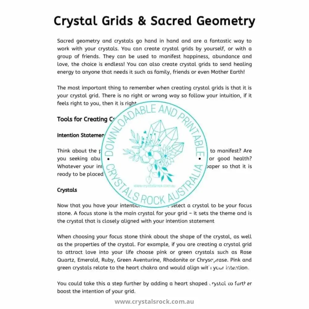 Sacred Geometry Crystal Grid Guide - Etsy