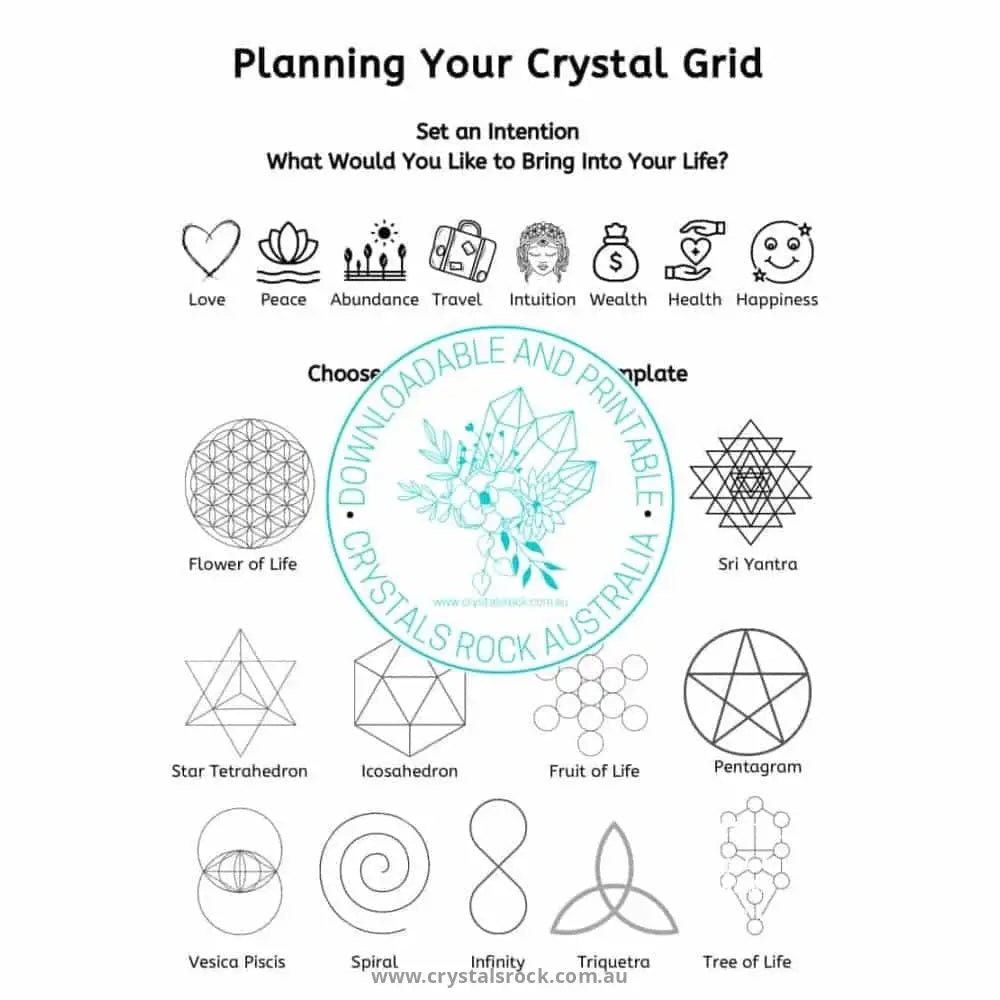 Sacred Geometry Crystal Grid Guide - Etsy