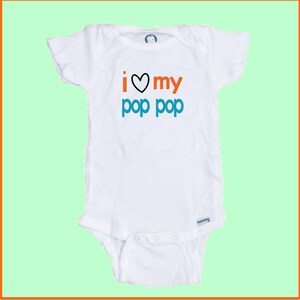 I Love My POP POP Funny Baby Onesie 100% Cotton FREE Shipping - Etsy