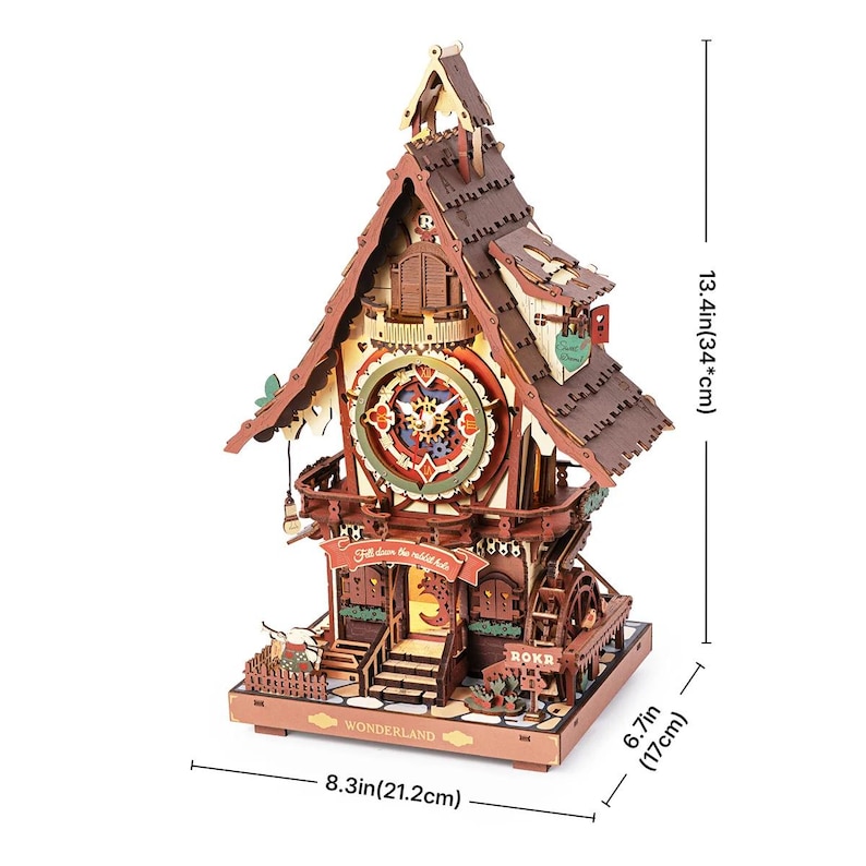 Cuckoo Clock 3D Wooden Puzzle: DIY Mechanical Wall Decor Model Kit - Etsy