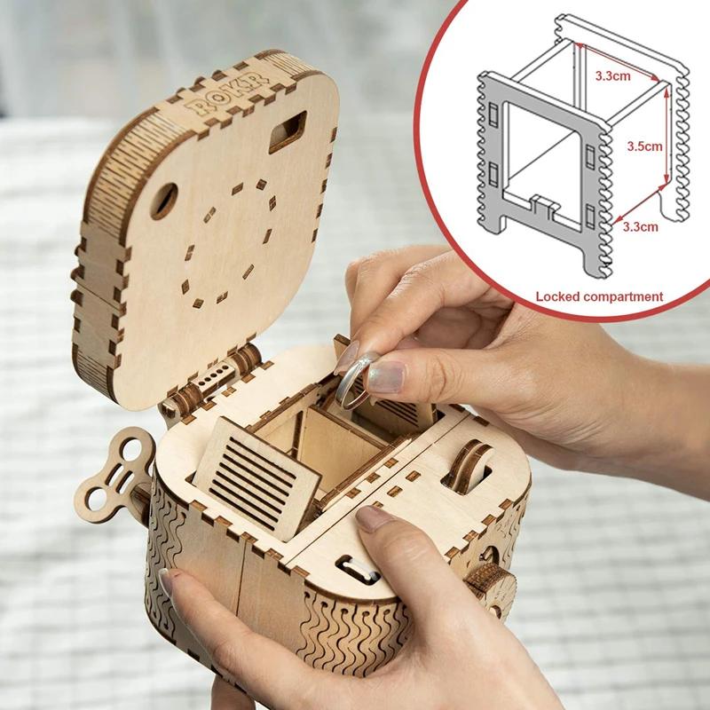 3D Wooden Treasure Box Puzzle: DIY Model Kit for Teens & Adults - Etsy