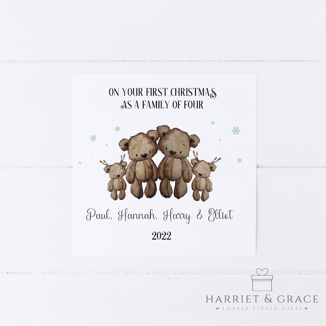 Personalised First Christmas Family Card First Christmas as a - Etsy UK
