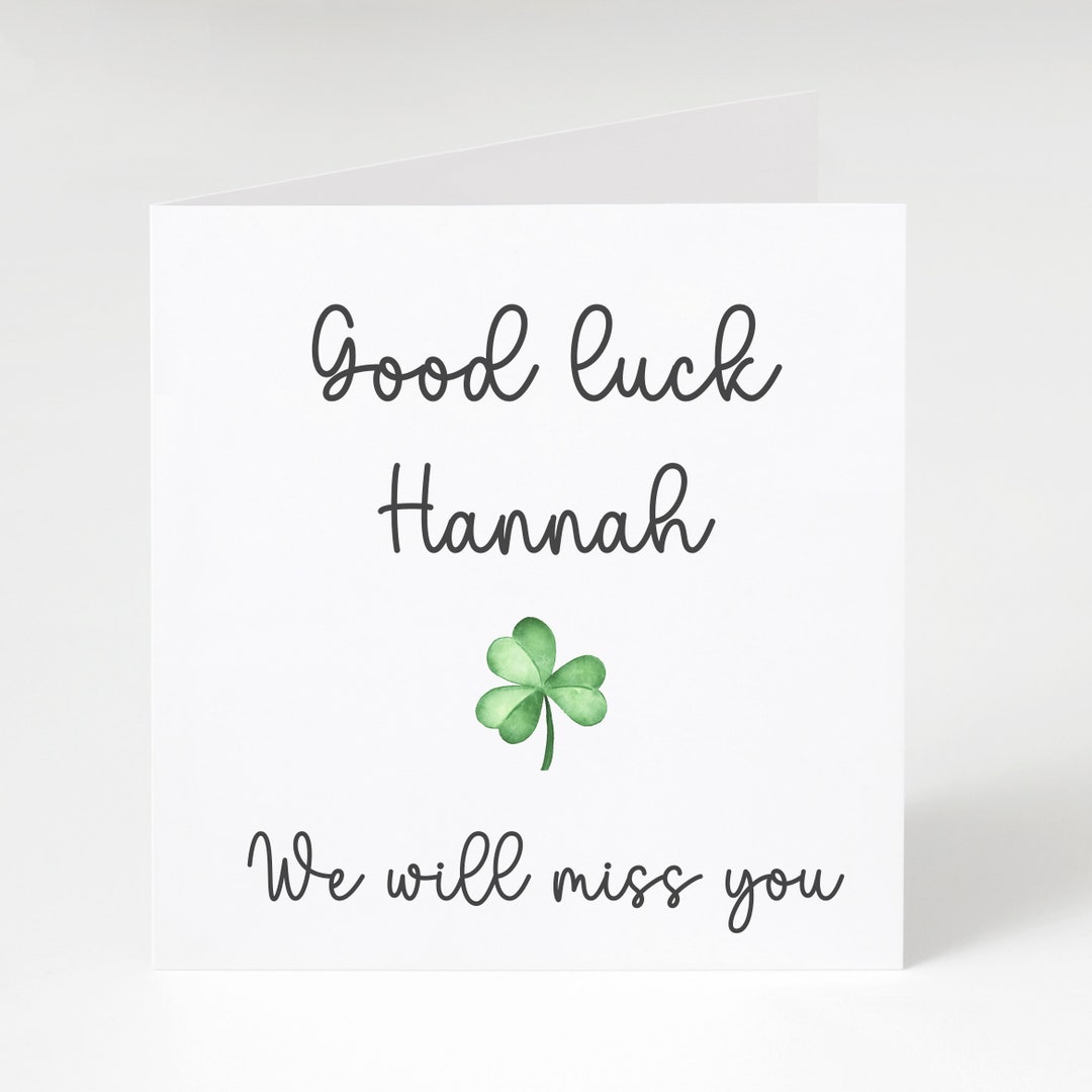 Good Luck Card | We Will Miss You Card | Sorry You're Leaving Card ...