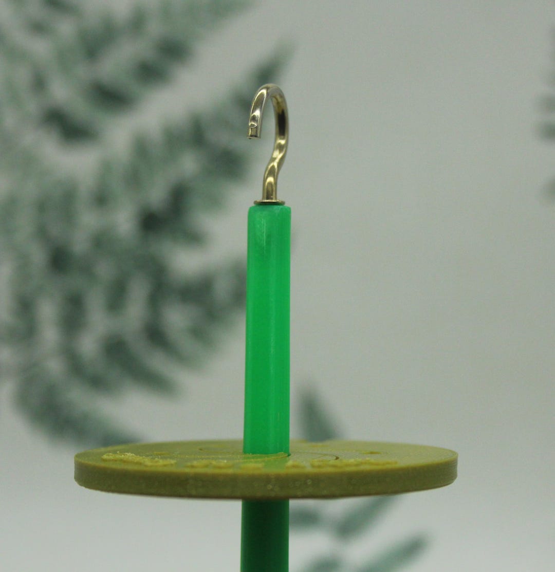 Green (VERY IMPERFECT) Top Whorl Spindle, Travel Spindle, Travel ...