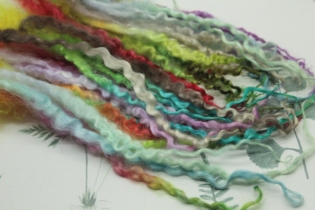 20g Wool Locks, Wool Curls, Dyed Locks, UK Wool Shop, Needle Felting ...